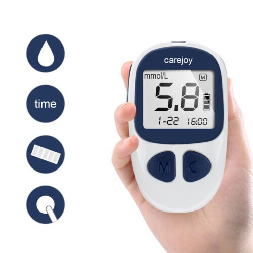 Carejoy Diabetes Test Kit Tester Diabetic Blood Sugar Glucose Meter ...