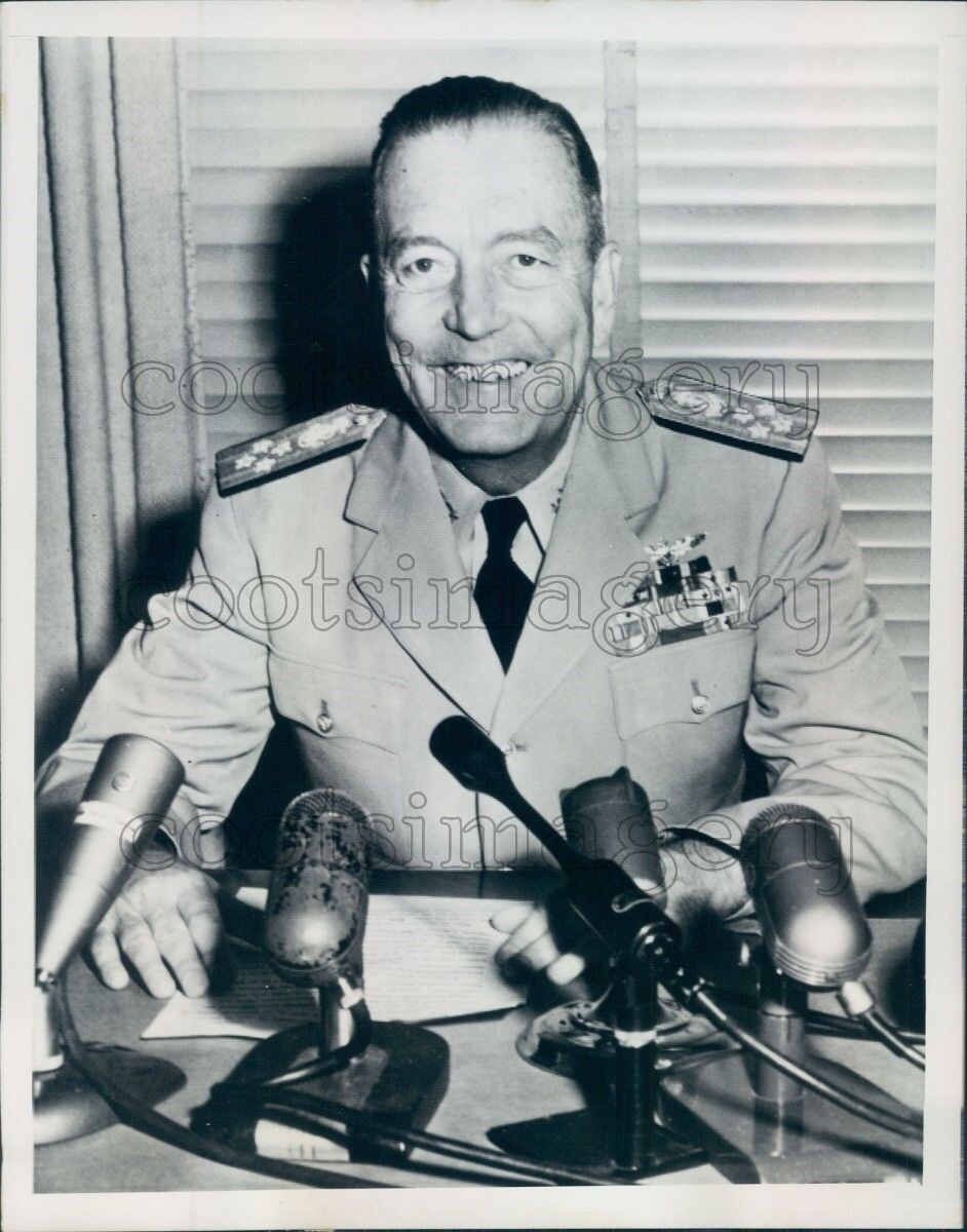 1953 Press Photo Admiral Arthur Radford in Uniform 1950s Press ...