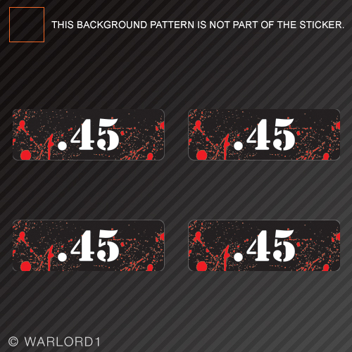 .45 Ammo Can Sticker Set Zombie Edition Die Cut Decal bullet 45 | eBay
