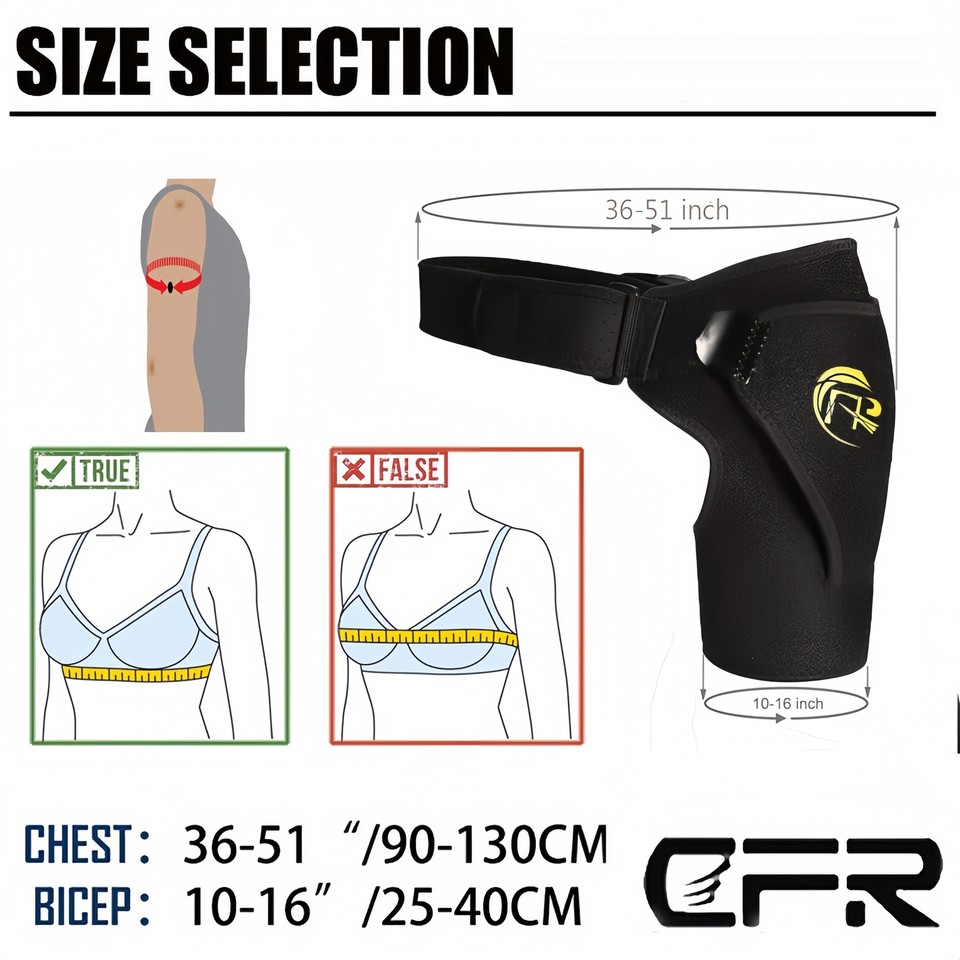 Adjustable Compression Shoulder Support Brace Rotator Cuff Belt Pain ...