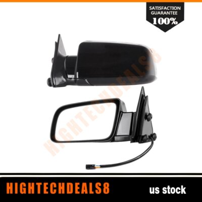 Black Power Side Rear View Mirrors Pair For 1988-98 Chevy GMC C/K 92-99 ...