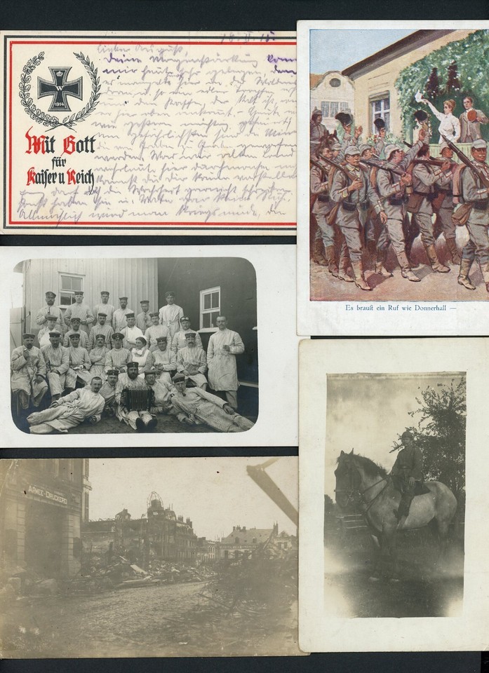 Lot of 25 German WW1 Photos - Portraits, Groups, Postcards, Kaiser ...