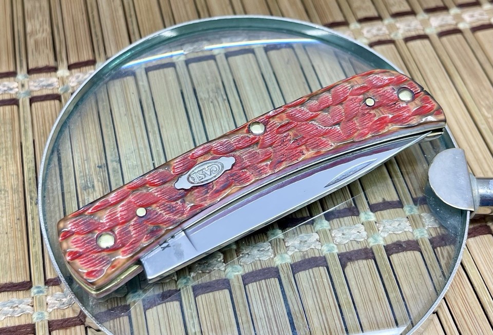 Case XX USA Peachseed Hand Fired Cherry Pie Bone Sod Buster Jr Knife ...