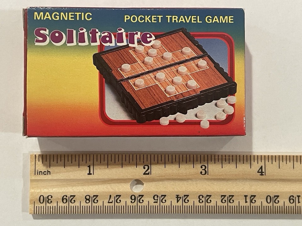Vintage Mini Magnetic Travel Game Solitaire Theme Pocket Game | eBay