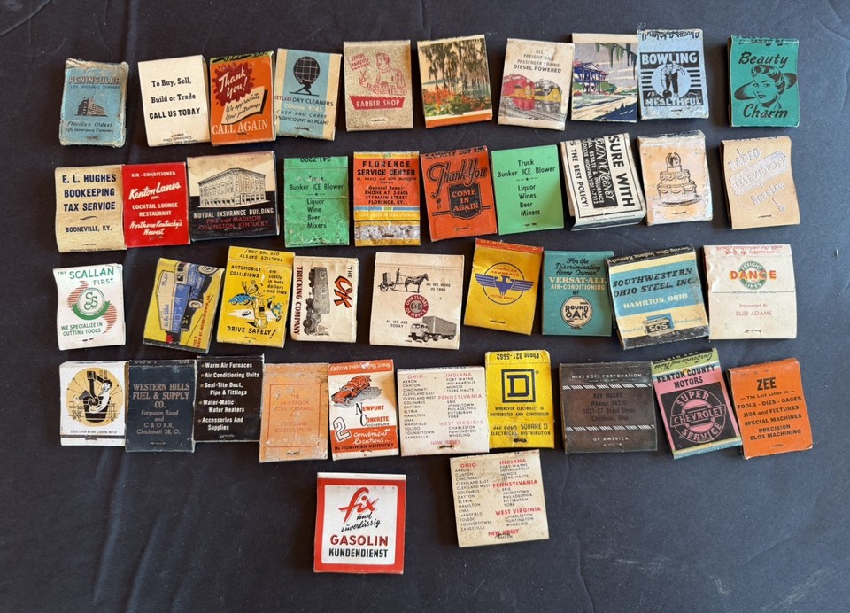 Lot of apprx 90 Vintage Matchbooks covers, mainly Northern Kentucky ...