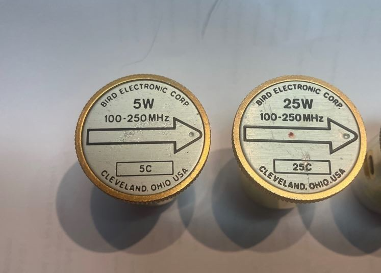 Four Bird 43 Thruline WattMeter VHF Elements 100-250MHz, 5W, 25W, 50W ...