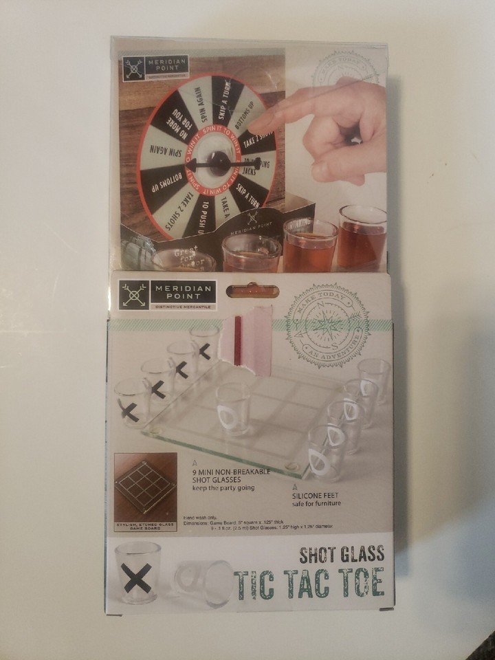 Meridian Point Tic Tac Toe/Roulette Shot Glass Drinking Games 2 Games | eBay