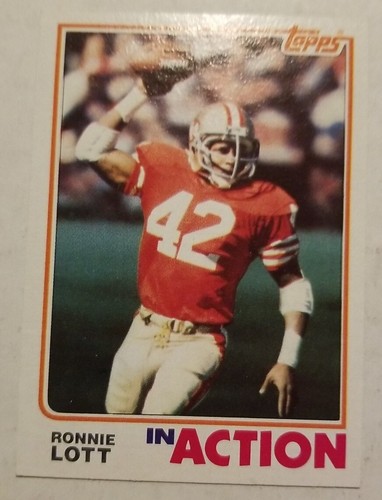 1982 Topps #487 RONNIE LOTT 'In Action' Rookie! 49ers! USC Trojans ...