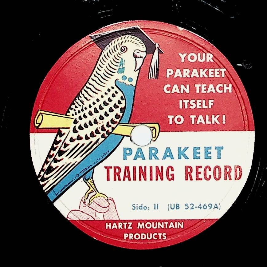 Parakeet Training Hartz Mountain Talking Bird Vinyl 10" Inch 78 RPM ...