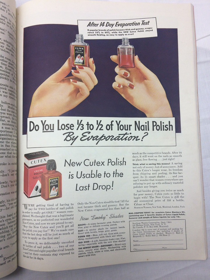 Vintage 1937 Magazine True Experiences Articles Advertisings Story 92 ...