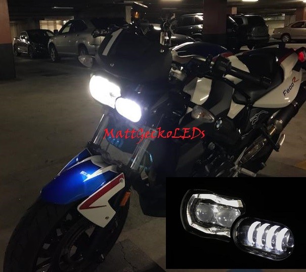 BMW F800R ... LED Headlight Projector (brighter than HID) FAST USA ...