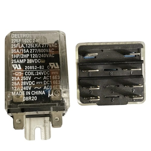 2Pcs DELTROL 275F 102C 24D S155D 24VDC Intermediate Relay 25A 250V ...