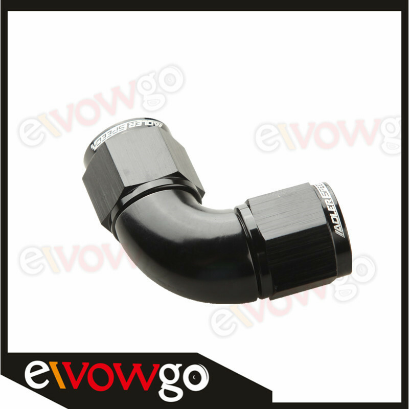 90 Degree AN-10 AN10 To AN10 10AN Female To Female Full Flow Adapter ...