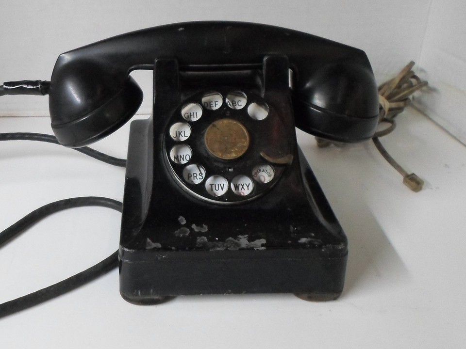 Vintage Western Electric Bell System Rotary Desk Phone F1 Tested 1940s ...
