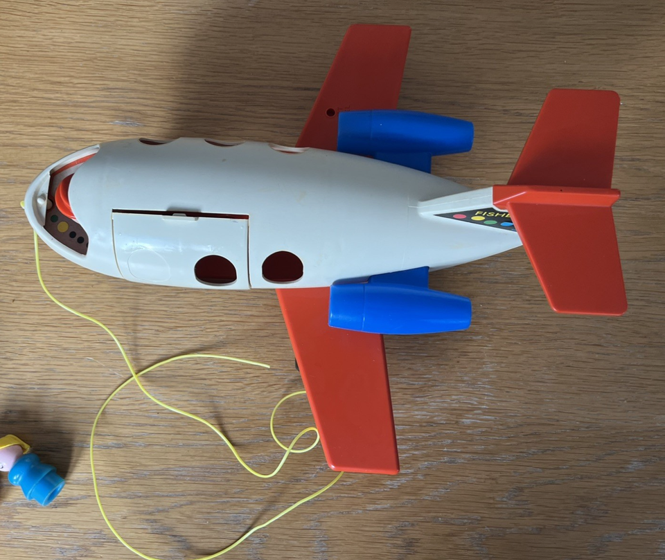 Vintage Fisher Price Airplane Little People Play Family Plane Jet #183 ...