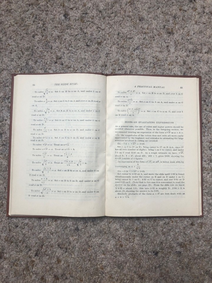 The Slide Rule Vintage Small Hardback Book by C N Pickworth from 1942 ...