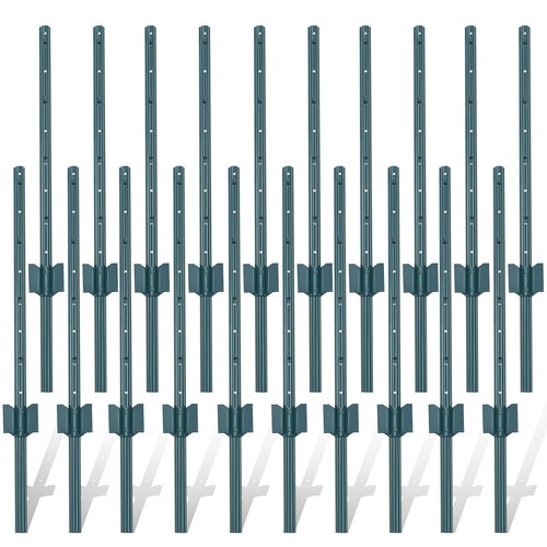20 Pcs 3 Feet Sturdy Duty Metal Fence Post Steel U Post Corner Anchor ...