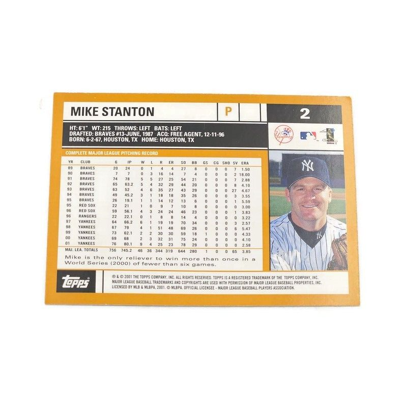 2002 Topps New York Yankees Baseball Card #2 Mike Stanton | eBay