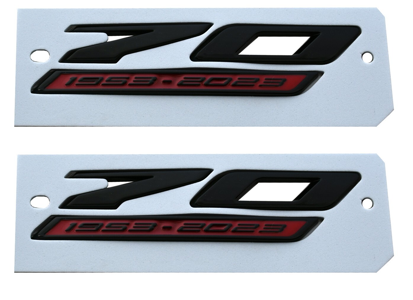 70th Anniversary Fender Emblem 3D Badge for 2020-2024 C8 Corvette Black ...