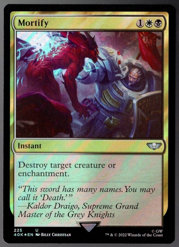 Mortify 225 Uncommon Surge Foil Warhammer 40K MTG NM | eBay