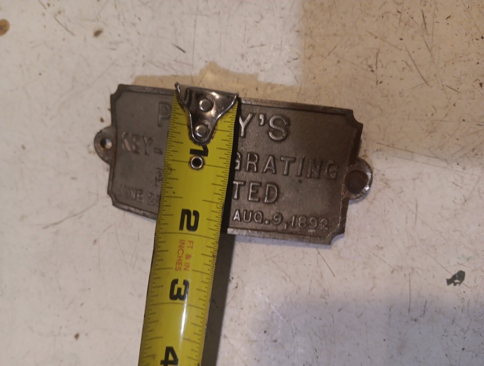 Antique Pauly's Key - Bar Grating 1886 & 1892 Brass Badge Jail? Wild ...