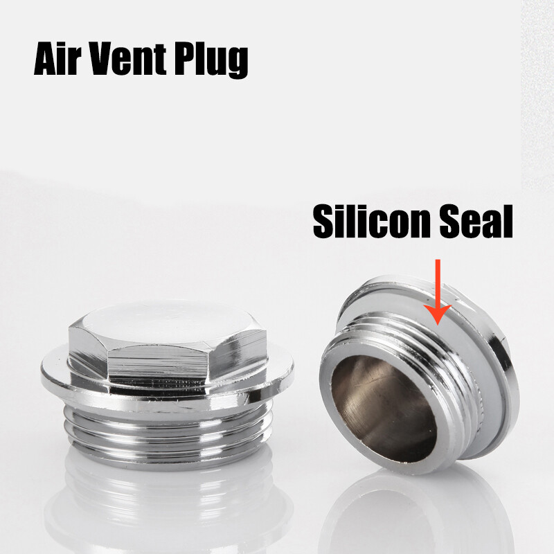 MANUAL HEATED TOWEL RAIL RADIATOR AIR VENT BLEED PLUG VALVE 1" 1/2" 3/4 ...