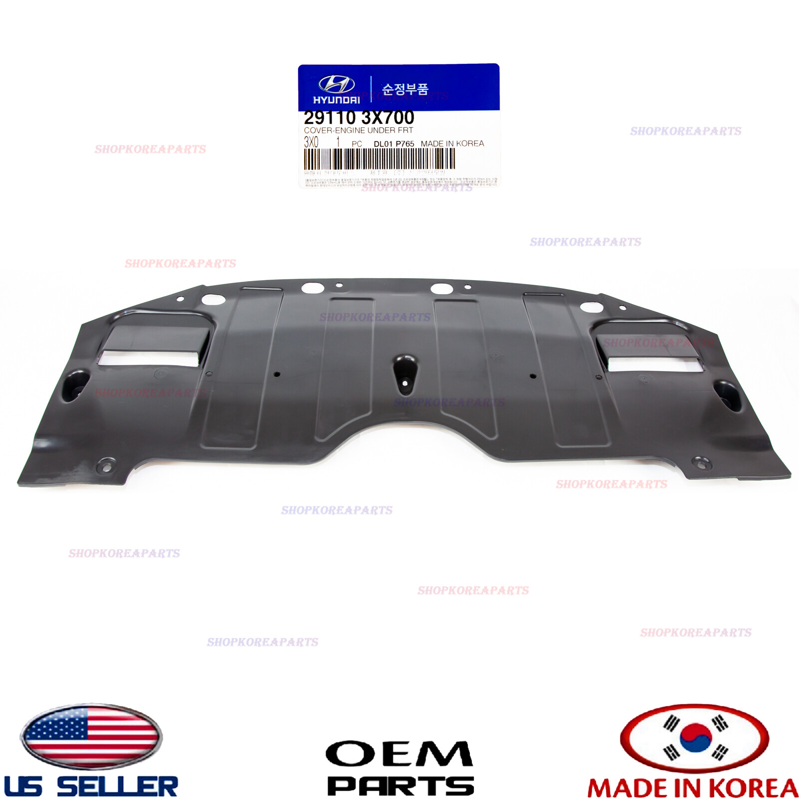 Genuine Engine Under Cover Front Splash SHORT VERSION OEM Elantra ...