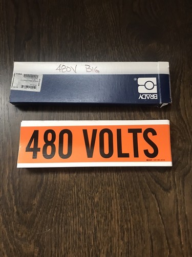 1x 480 VOLT BRADY LARGE STICKER CONDUIT MARKER ELECTRICAL | eBay