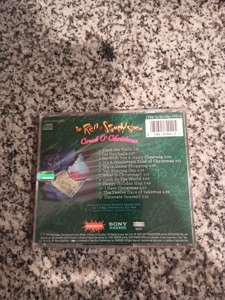 Nickelodeon Ren and Stimpy's Crock O Christmas CD w Lyrics Comedy ...