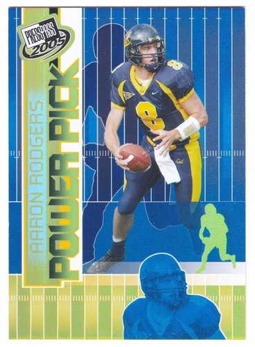 2005 Press Pass Aaron Rodgers RC #47 Rookie Power Pick Refractor Cal ...