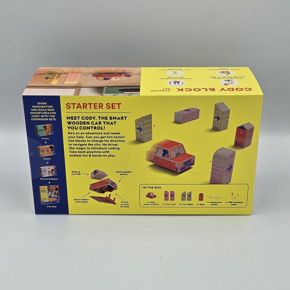 QUBS Cody Block Starter Set: Educational Wooden Coding & Car STEM ...