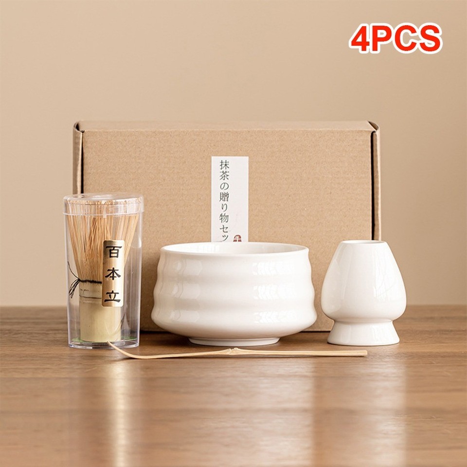 4/7PCS Food Grade Japanese Matcha Tea Set Bamboo Ceramic Japanese ...