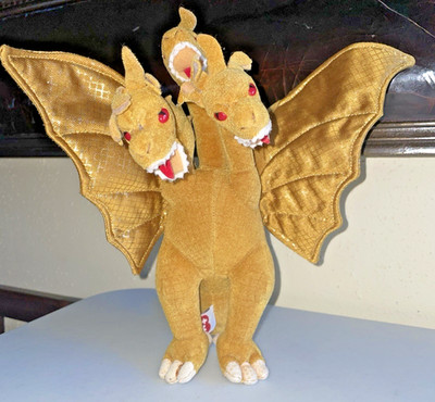 2001 TY Godzilla King Ghidorah Monster Zero Plush 3 Headed Dragon ...