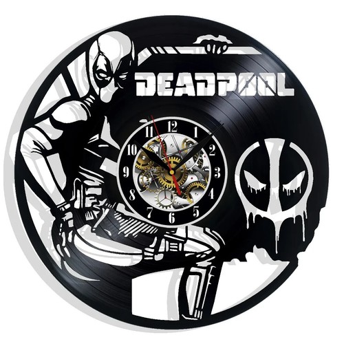 Deadpool Vinyl Wall Clock - Retro Decor - Unique Home Accent - Perfect ...