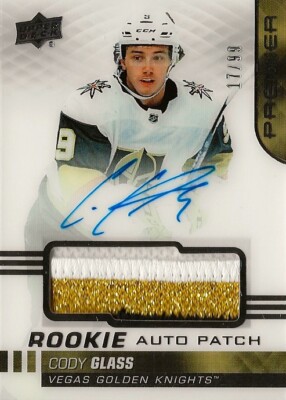 2019-20-U.D.PREMIER ROOKIE-CODY GLASS R.C. AUTO PATCH SP /99 NASHVILLE ...