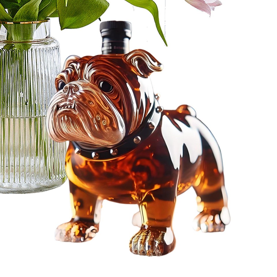Bulldog Whiskey Bottle Funny Whiskey Bottle Unique Bulldog Whiskey ...