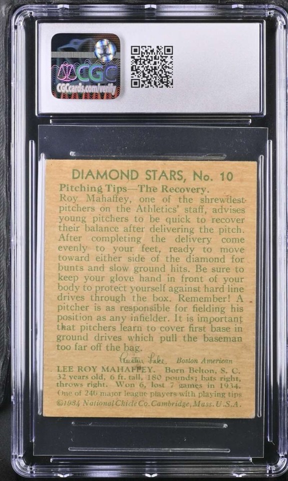1934-36 DIAMOND STARS #10 ROY MAHAFFEY 2.5 GOOD+ ATHLETICS 447 | eBay
