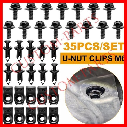 Body Bolts & U-nut Clips - M6 Engine Under Cover Splash Shield Guard ...