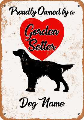 METAL SIGN - CUSTOM DOG NAME - Gorden Setter - Vintage Look | eBay
