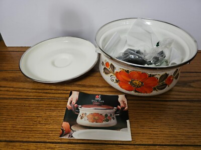 VINTAGE NEW SANKO WARE SHOW-PAN #2007 3.5 DUTCH OVEN(ORANGE POPPY) | eBay