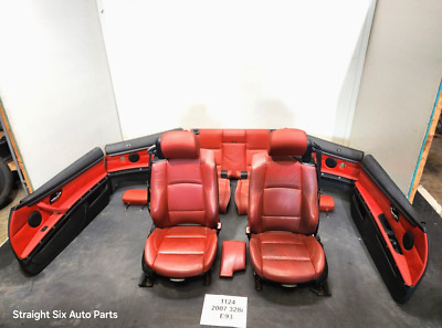 07-13 OEM BMW E93 Convertible Door Panels Sport Seats RED Interior ...