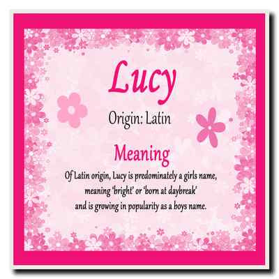 Lucy Personalised Name Meaning Coaster | eBay UK