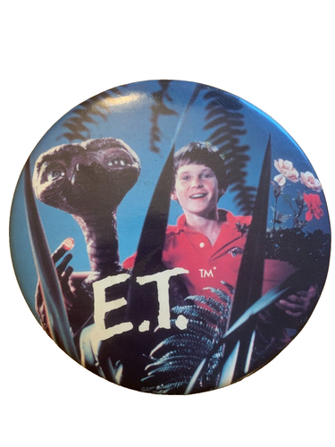 ET Pin Button The Extra-Terrestrial & Elliott LARGE 6" 1982 Vtg ...