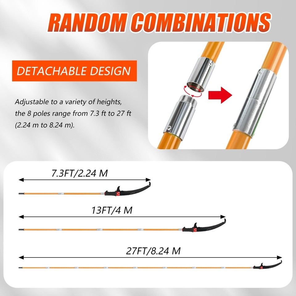 Telescopic Branch Cutter Saw Cuttter Pruning Trimmer Long-Reach Tree ...