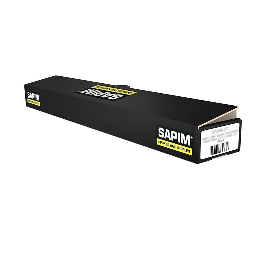 Sapim Race Spokes Double Butted J-Bend, Black, 2.0/1.8, Length: 296 ...