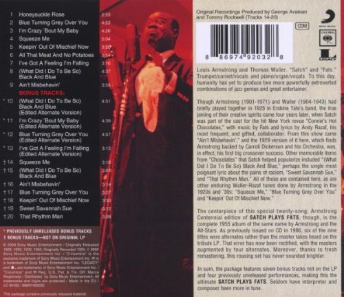 Louis Armstrong Satch Plays Fats (CD) (UK IMPORT) | eBay