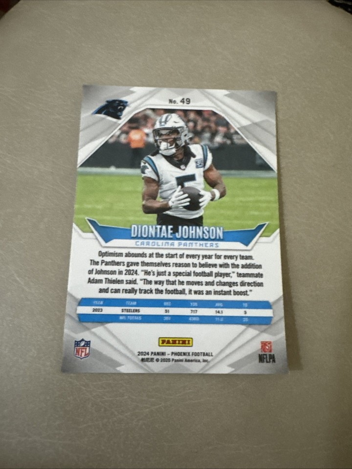 Diontae Johnson 2024 Panini Phoenix BASE #49 CAROLINA PANTHERS | eBay