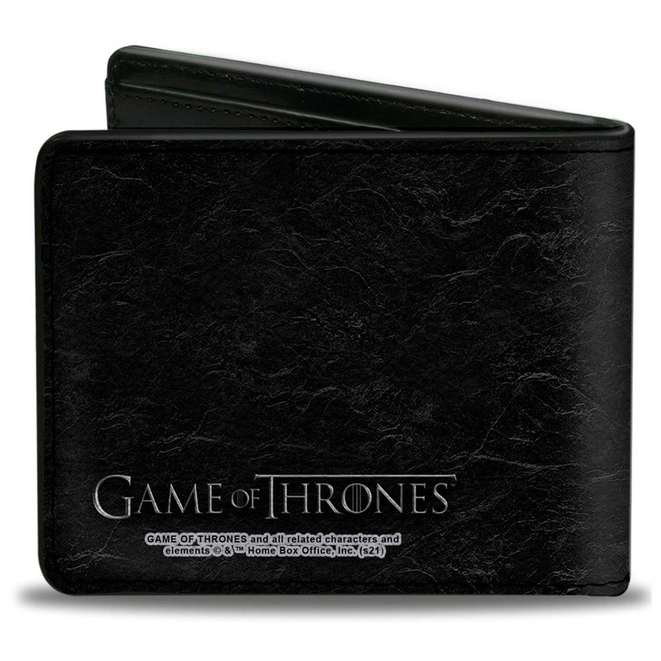 Bi-Fold Wallet Game of Thrones HOUSE OF STARK Direwolf Sigil Black ...