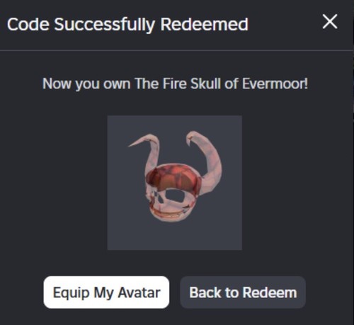 Robl0x Fire Skull of Evermoor Hat Action Series 3/4 Chaser RARE Toy ...