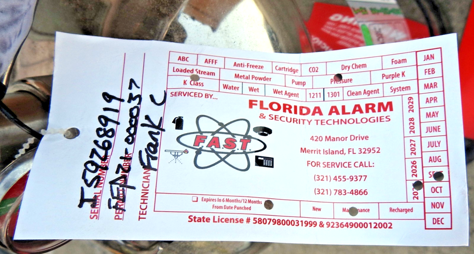 Amerex C260 6 Liter Class K Wet Chemical Fire Extinguisher FREE ...